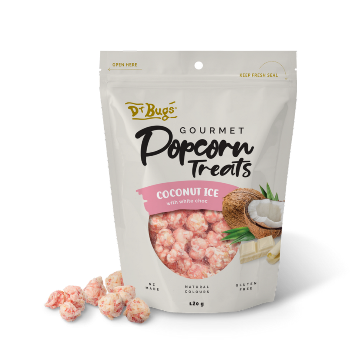 Dr Bugs Coconut Ice Gourmet Popcorn Treat! – The Treat Box Collective